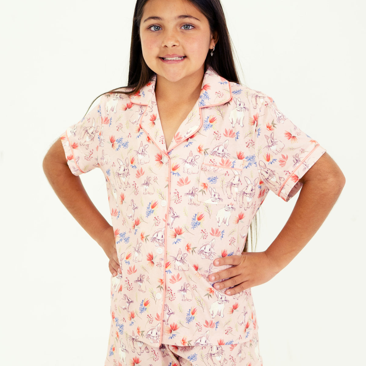Girls - Hop To Bed Jersey Knit Cotton Short PJ Set – Night Sweet Thing